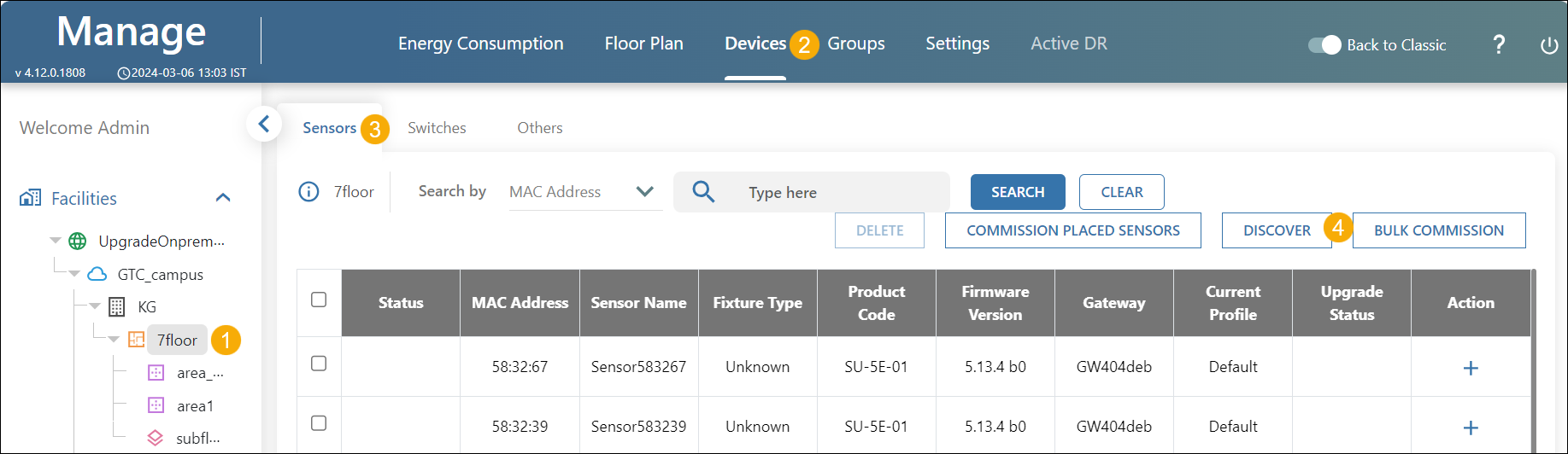 Discover Sensors (New UI)