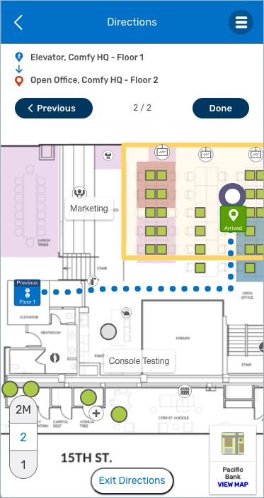 Floor and campus maps