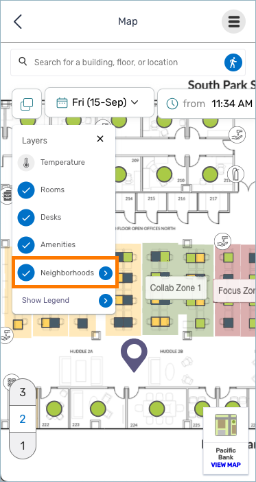 Floor and campus maps