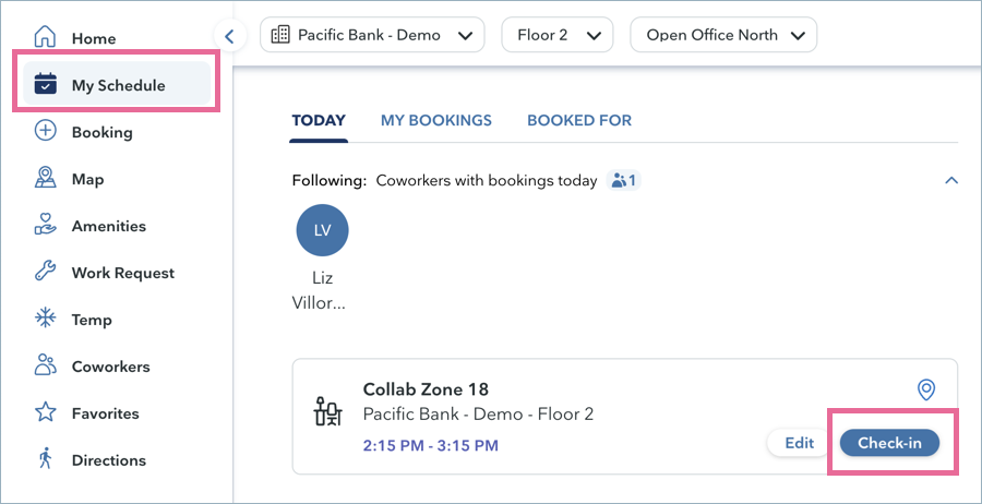 Check in to your desk booking