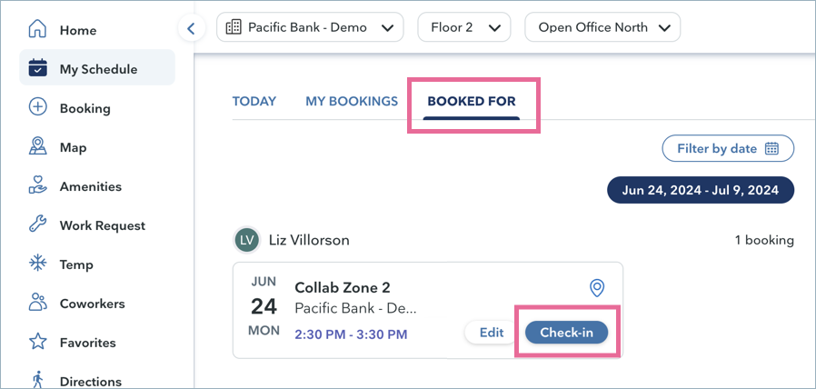 Check in to your desk booking
