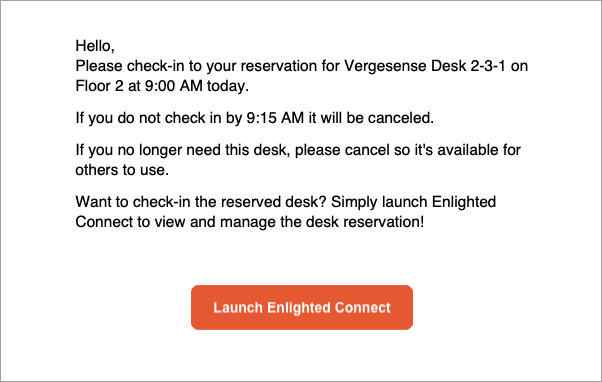 Check in to your desk booking