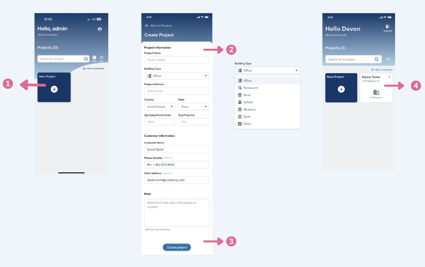 Creating, Editing and Deleting a Project