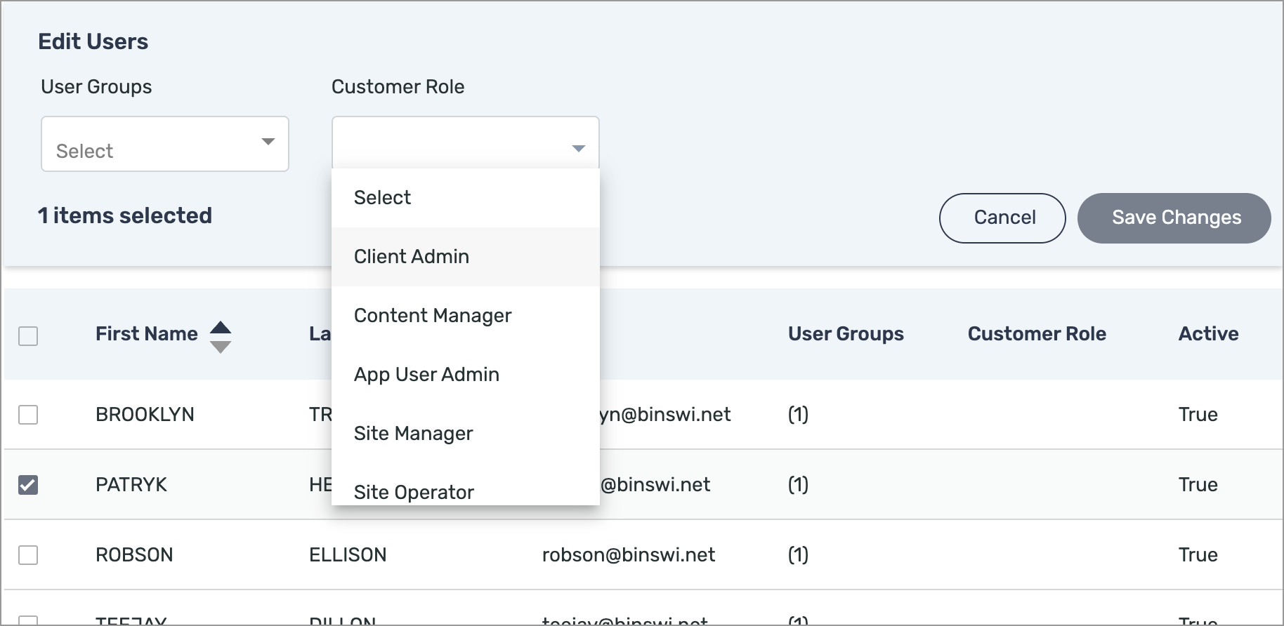 Edit Enlighted Connect users
