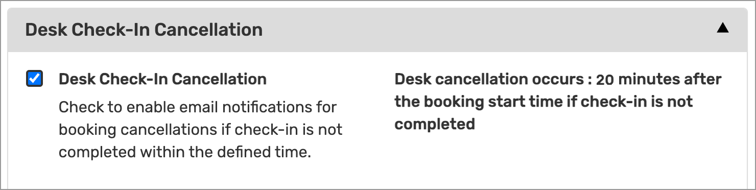 Desk booking notification details