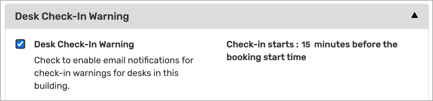 Desk booking notification details