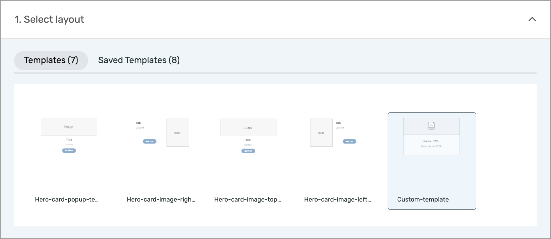 Using homepage card templates